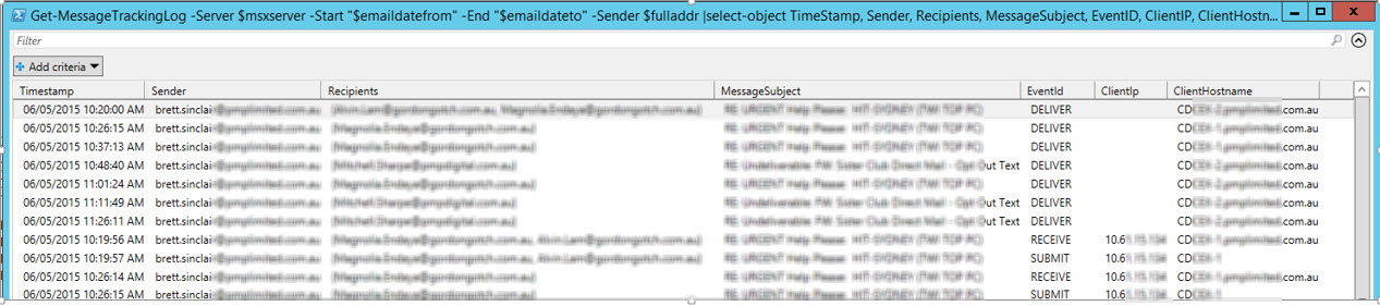 Exchange 2013 Message Tracking – The easy way, with a PowerShell Form ...